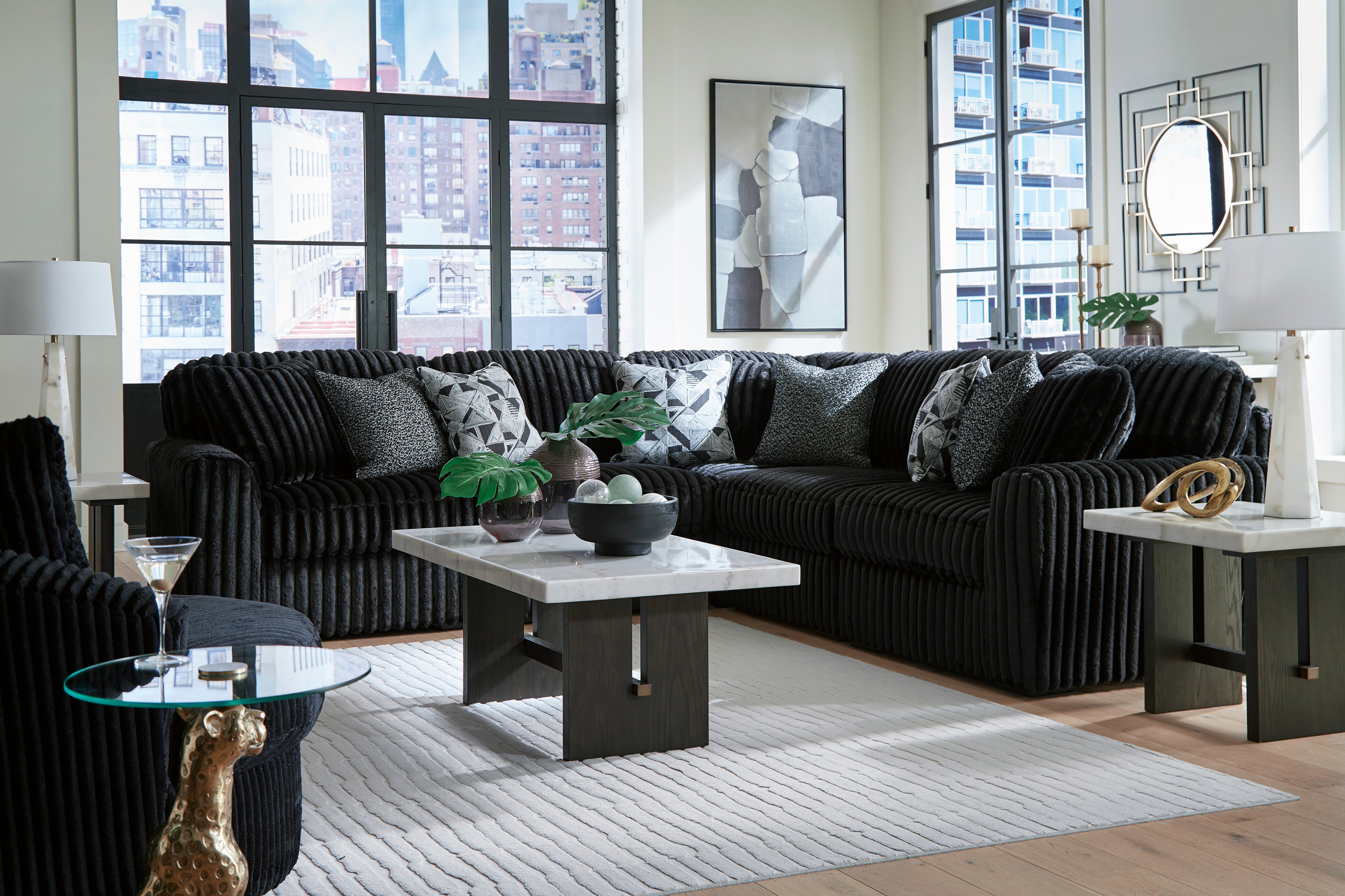 Midnight-Madness 5-piece Sectional Sofa Set – ashleyksa
